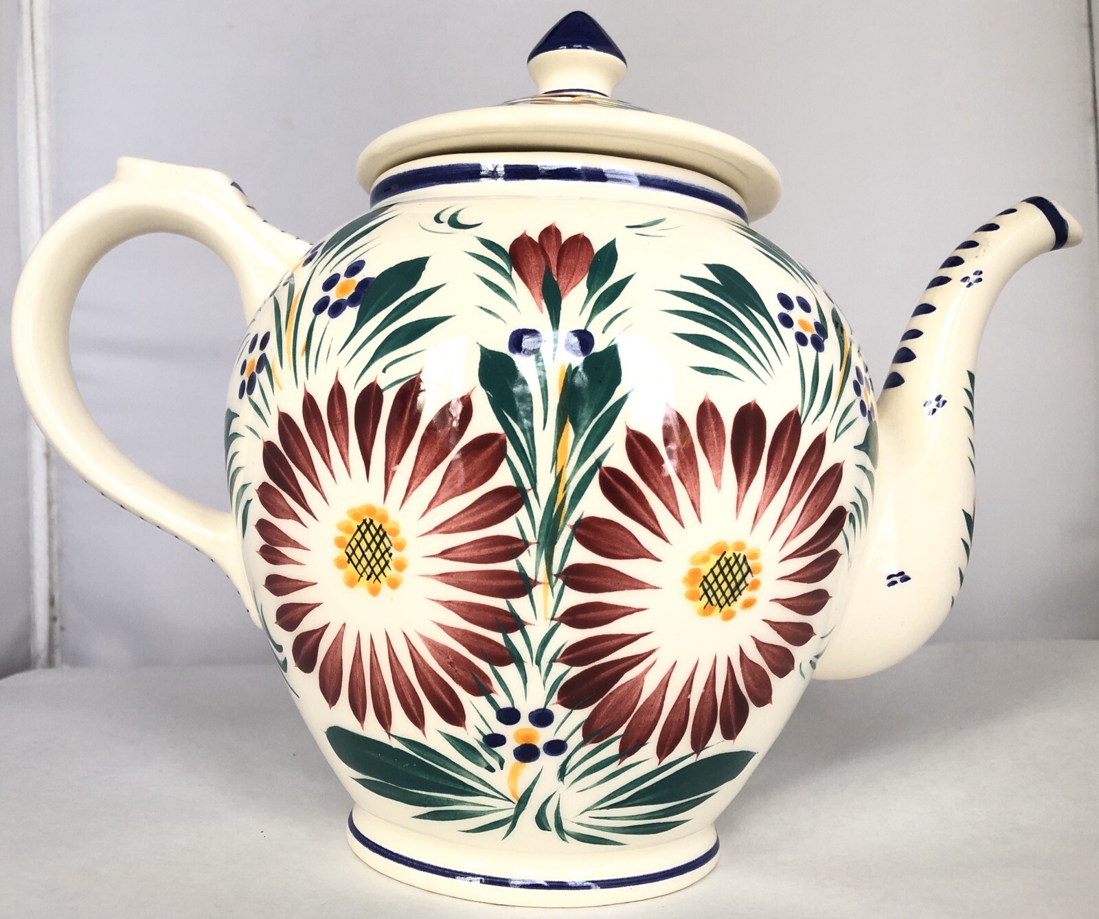 Vintage Henriot Quimper 7” France Beautiful Hand Painted Teapot With ...