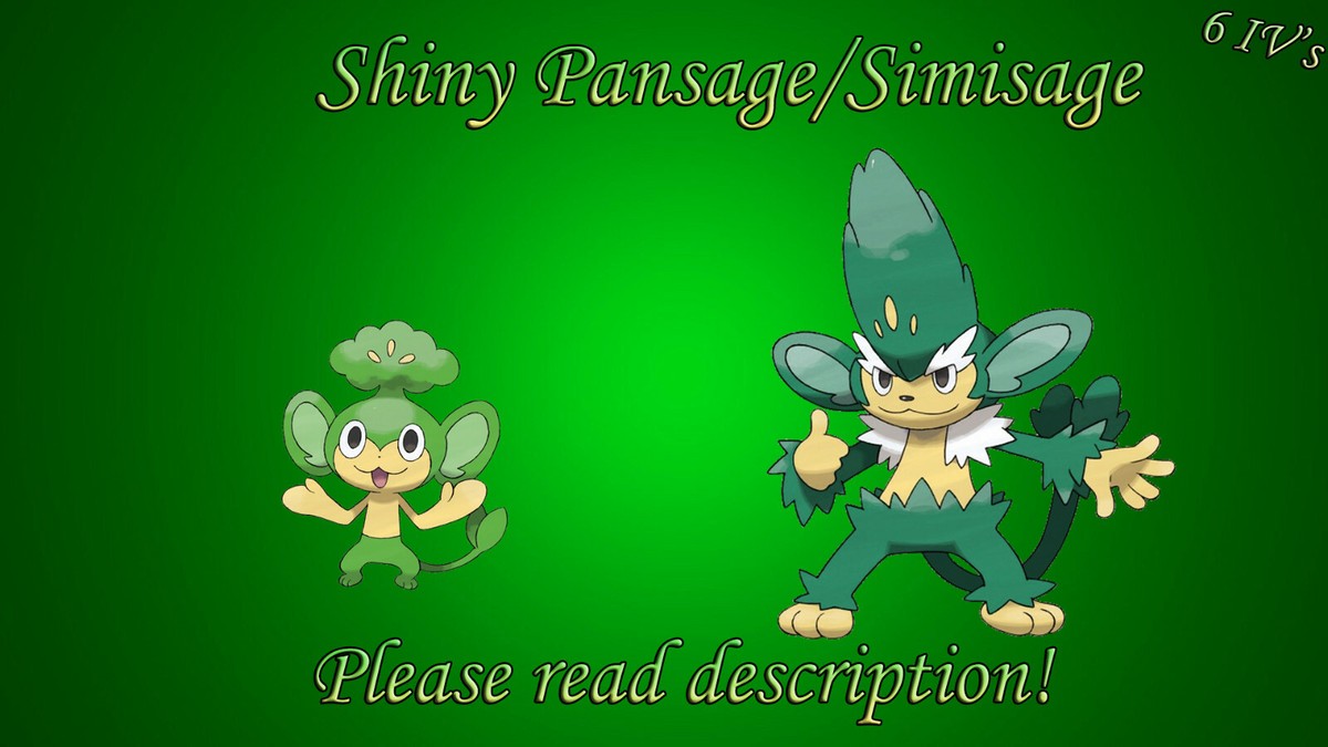 Shiny Pansage Pokemon X