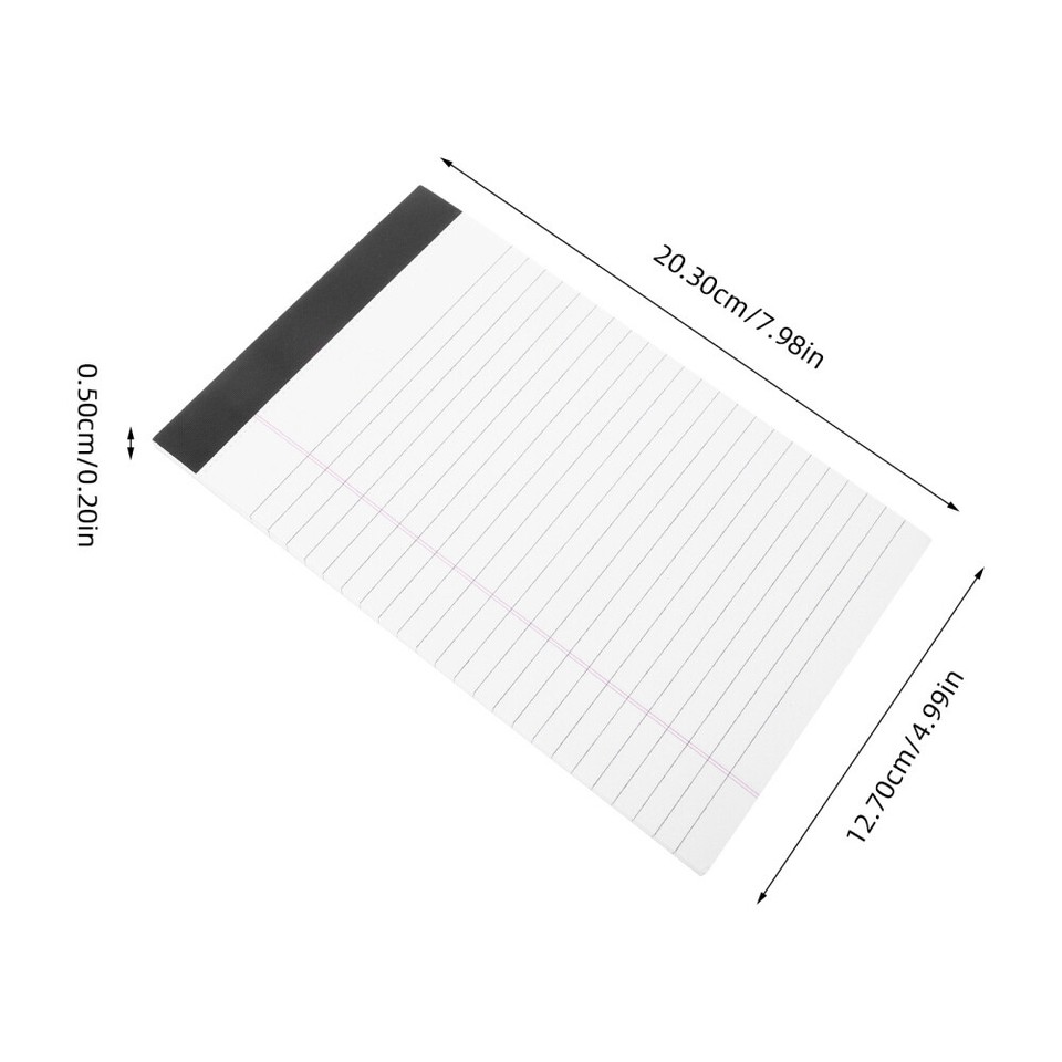 4 Books Notepad Notes White Notepads Notebook Paper Wide Ruled Shopping ...