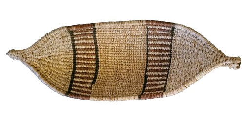 African Ethiopian Gambela Wicker Boat Shaped Bread Basket Hand Made 17 ...
