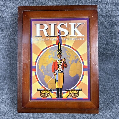 Risk Vintage Game Collection Wooden Library Book Shelf Wood Box ...