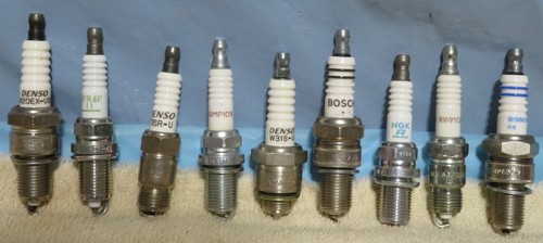 Mixed Lot of 9 Various SPARK PLUGS (NEW) NGK 11, BOSCH R6 DENSO W20EX ...
