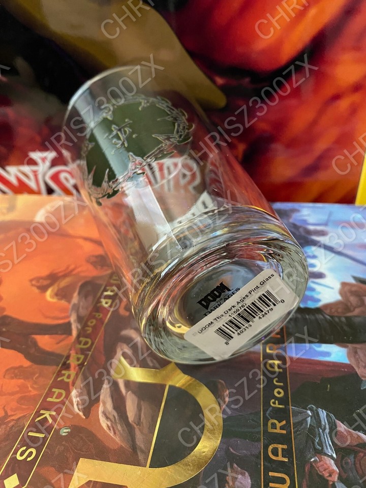Doom The Dark Ages Pint Glass Cup /w Doom Slayer Saw Shield Imprints ...