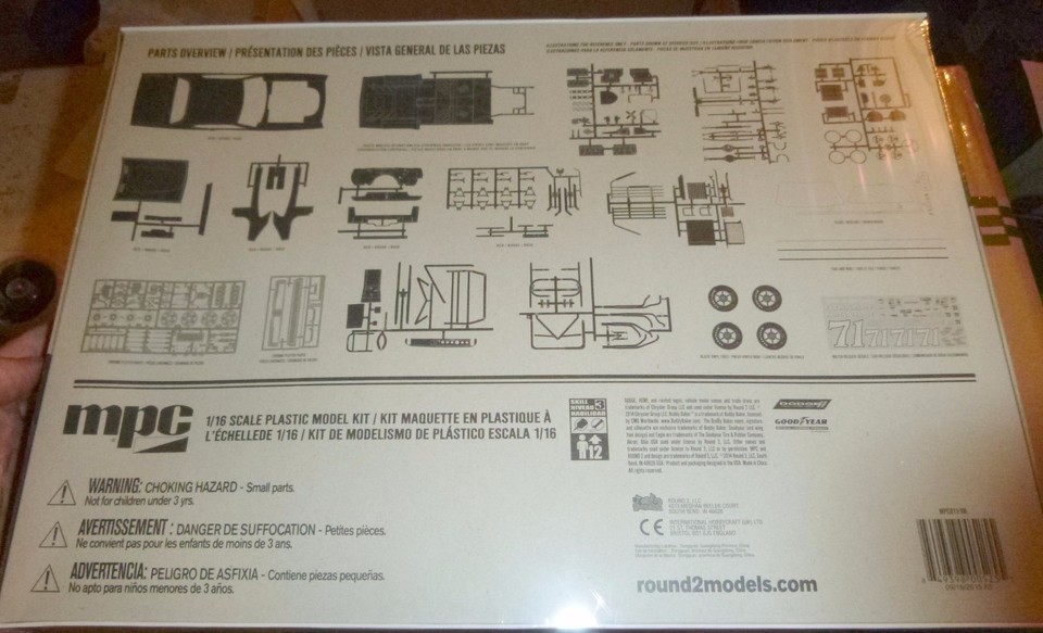 MPC 811 BUDDY BAKER K&K 1973 DODGE CHARGER NASCAR #71 1/16 McM KIT FS ...