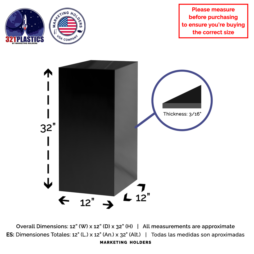 12"W x 12"D x 32"H Riser Pedestal Display Stand Cover 5 Sided | eBay