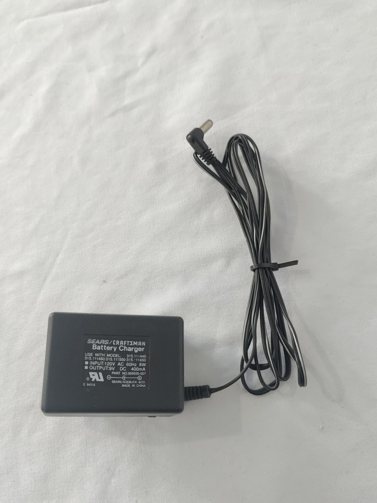 Sears Craftsman Battery Charger 9v 400ma 999555-007 for sale online | eBay