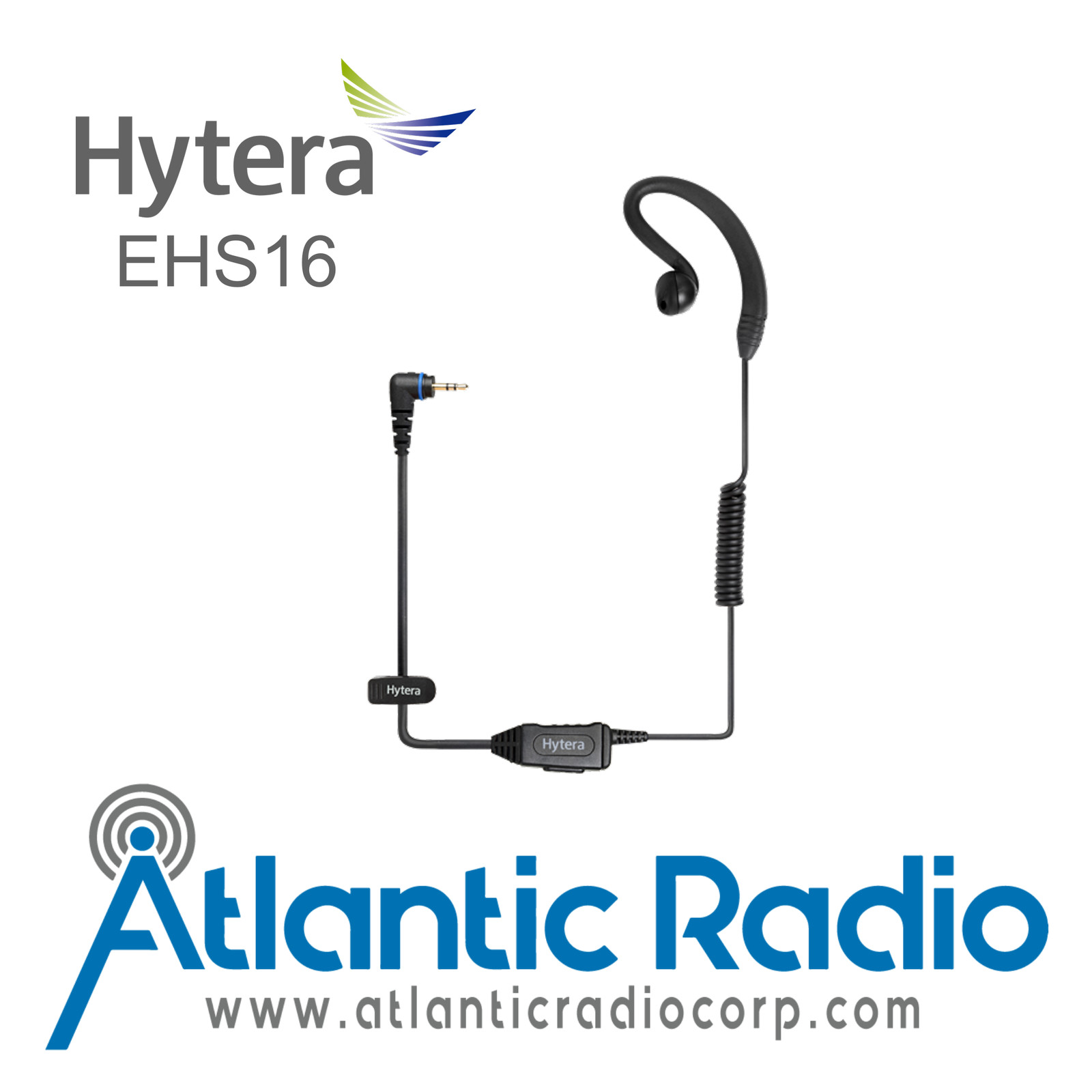 Hytera EHS16 Earpiece with In-line PTT and Microphone - C-Style Design ...