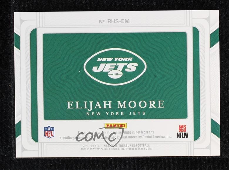 2021 Panini National Treasures New ERA /3 Elijah Moore #RHS-EM Auto RC ...