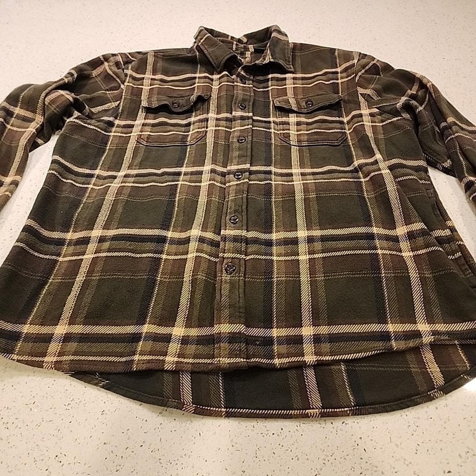 Vintage Orvis Flannel Plaid Green Shirt XXL Pockets Button Front ...