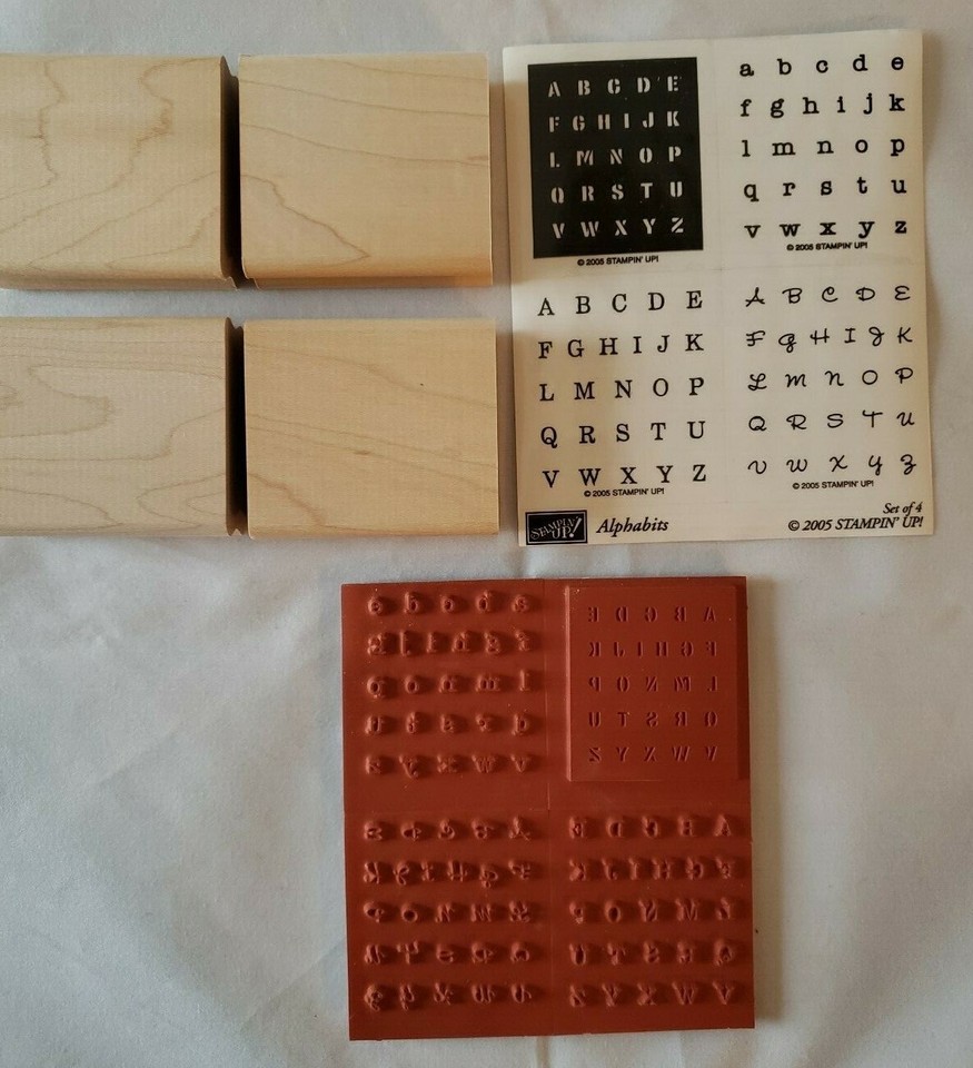 Stampin' Up! Alphabits Letters Alphabet Stamps Type Script Stencil Set ...