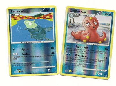 OCTILLERY & REMORAID - 2 Evolution PLATINUM Pokemon Cards - REV HOLO M ...