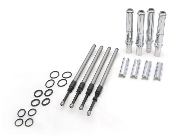 S&S Quickee Pushrods EZ Install Adjustable Chrome 99-16 Harley Twin Cam ...