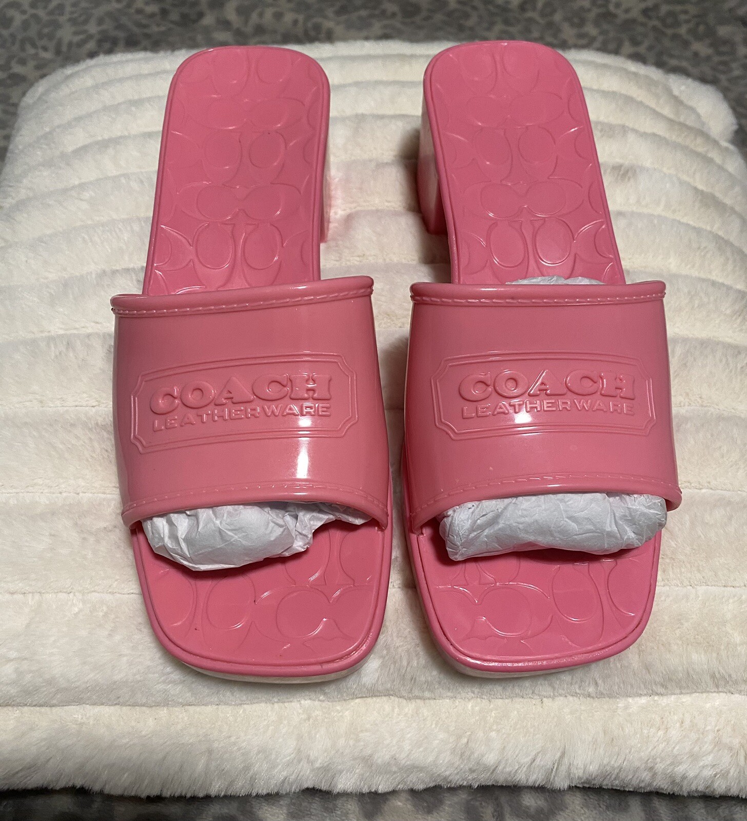 COACH Women's Scarlett Block-Heel Signature Sandals 8… - Gem