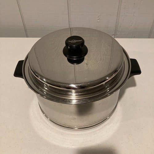 LIFETIME Cookware 5 1/2 QT STAINLESS STEEL T304 STOCK POT & LID Made in ...