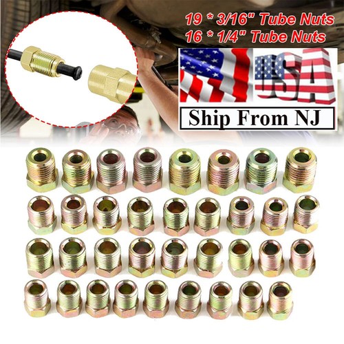 35pcs Brake Line Fitting Nuts Kit For Inverted Flares On 3/16 And 1/4 ...