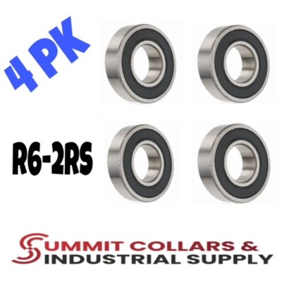 R6-2RS C3 EMQ Premium Rubber Sealed Ball Bearing 3/8"x7/8"x9/32", R6rs ...