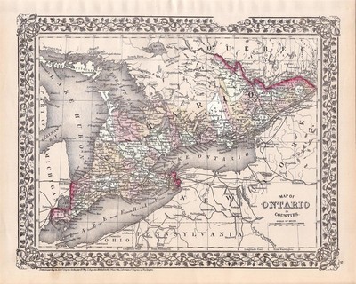 1900-Now - Map Of Ontario Canada