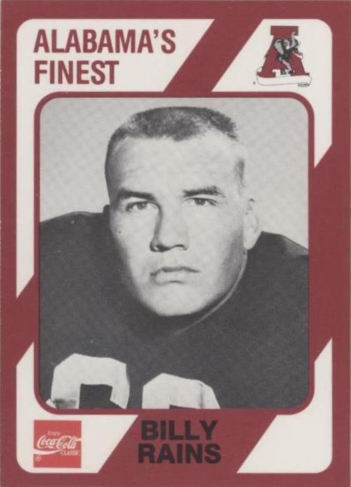 1989 Collegiate Collection Alabama Crimson Tide - Billy Rains #168 (RC ...
