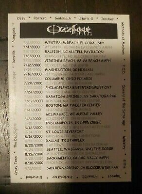 RARE VINTAGE OZZFEST 2000 TRADING CARDS OZZY PANTERA GODSMACK INCUBUS ...