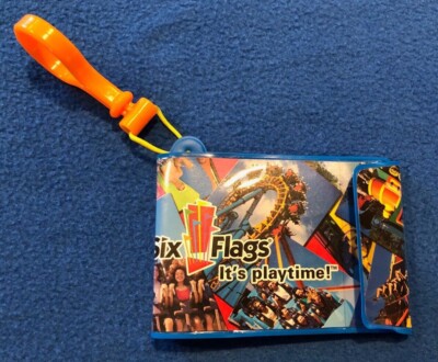 Six Flags Vinyl Note Book with Plastic Clip Notebook Paper Roller ...
