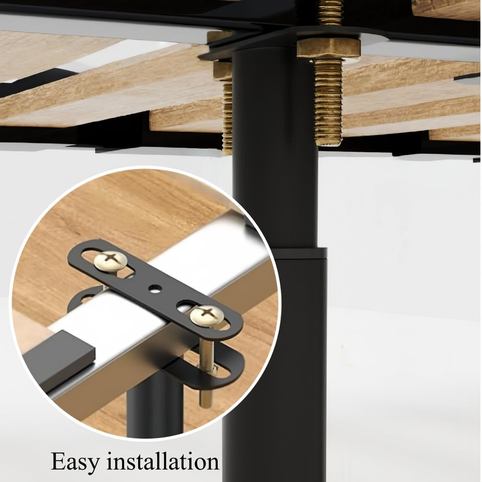 4Pcs Adjustable Bed Legs 25-42CM Retractable Metal Feet round Furniture ...