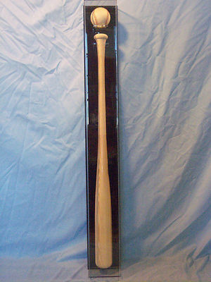 Baseball Bat Display Case VERTICAL holds single ball wall mount | eBay