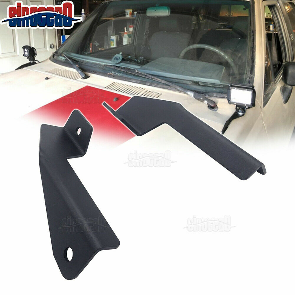 Upper Hood Ditch LED Light Pod Custom Mount Brackets For Toyota Hilux ...