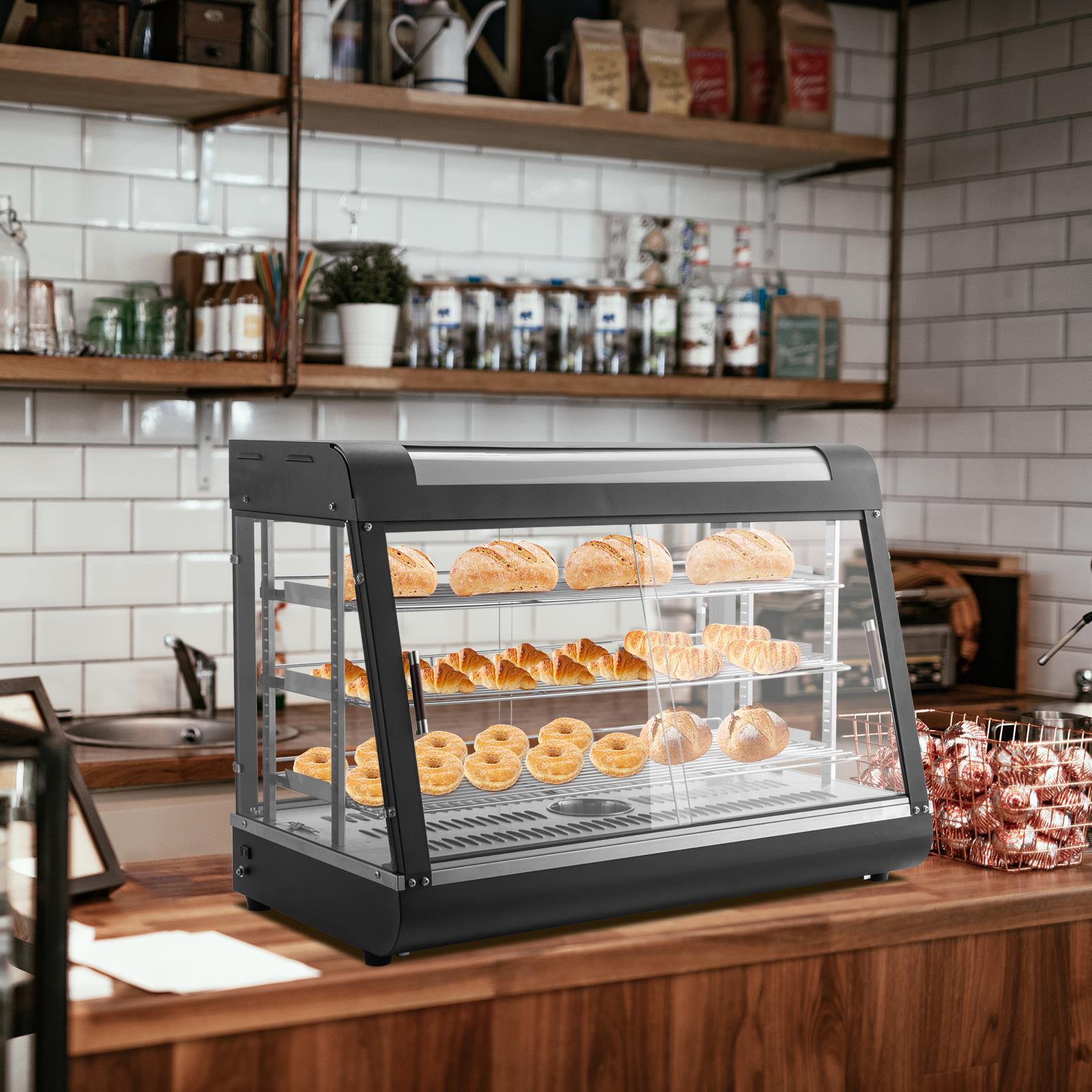3-Tier 35" Commercial Food Warmer Display Countertop Pizza Cabinet ...