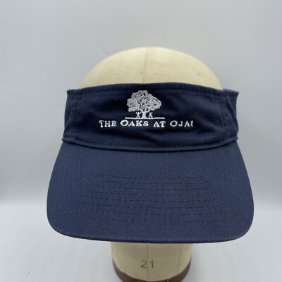 The Oaks At Ojai Visor Adult Strapback Navy Golf Hat Cap California ...