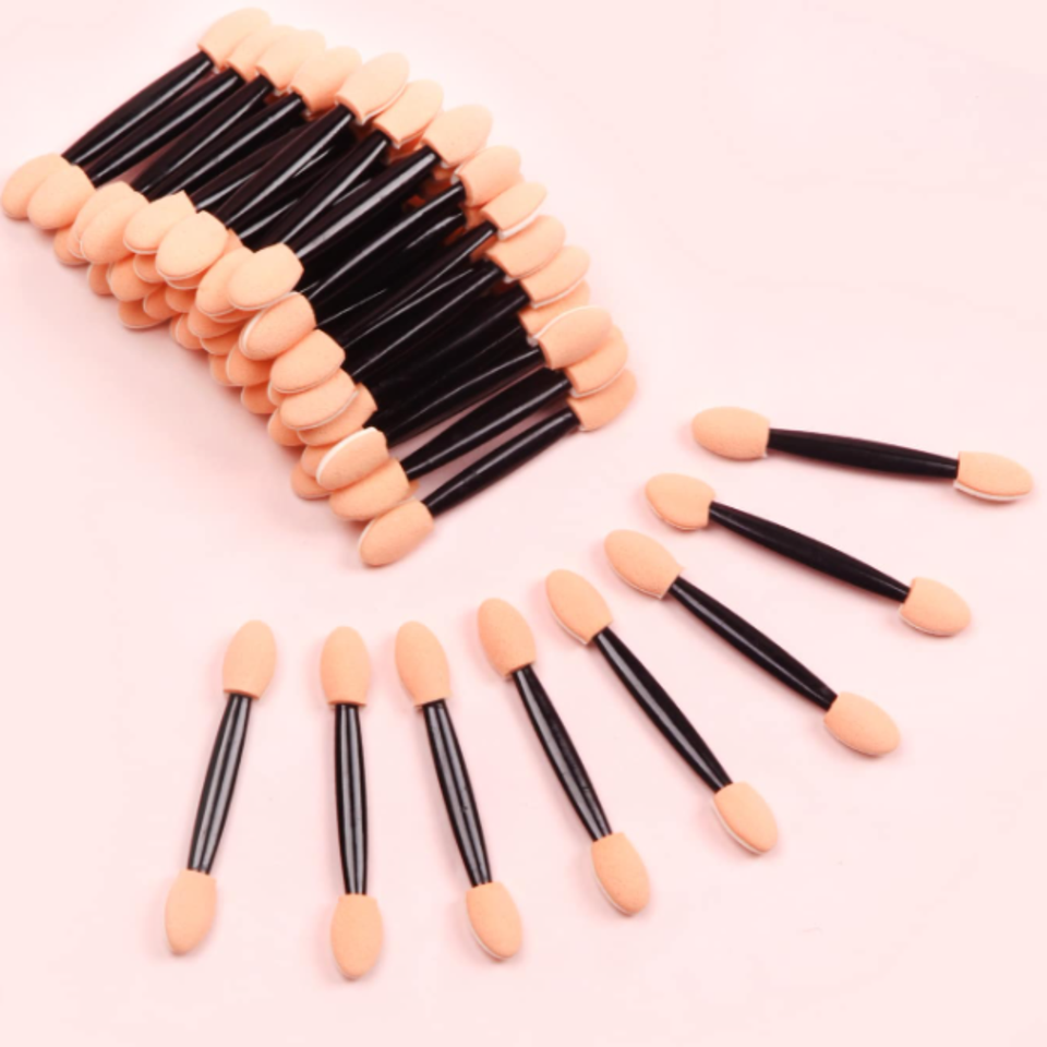 50Pcs Double-Ended Disposable Eye Shadow Sponge Magic Wand Brush Makeup ...