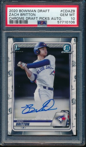 2020 Bowman Draft - Chrome Draft Picks Autographs Zach Britton #CDA-ZB ...