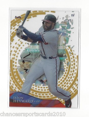 2014 TOPPS HIGH TEK JASON HEYWARD SPIRAL BRICKS GOLD DIFFRACTOR #d 98/ ...