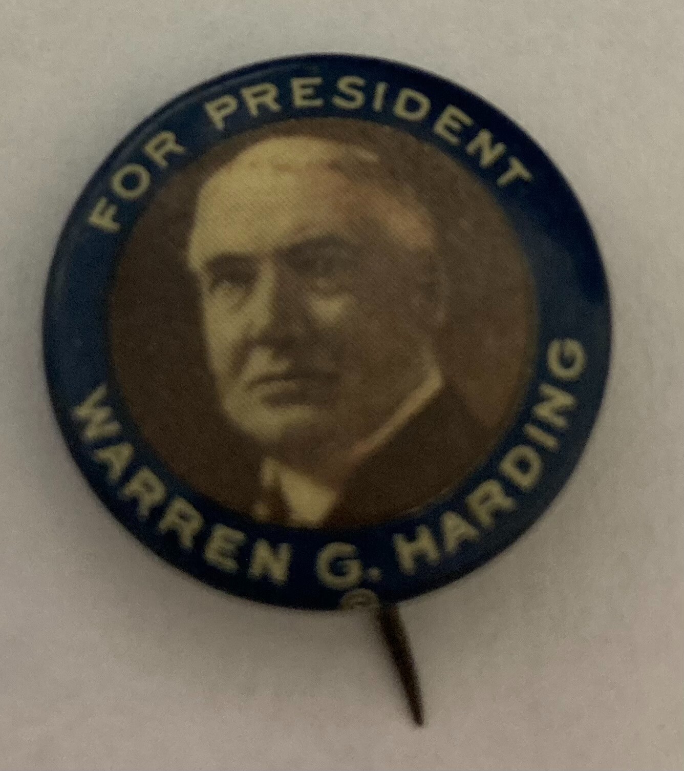 Warren G Harding Blue 7/8" Campaign button (ID-1070) | eBay