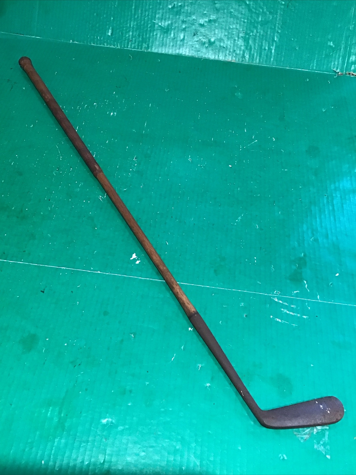 Vtg Antique Hickory Wood Shaft Putter Long Hosel Marked V-V Logo Golf ...