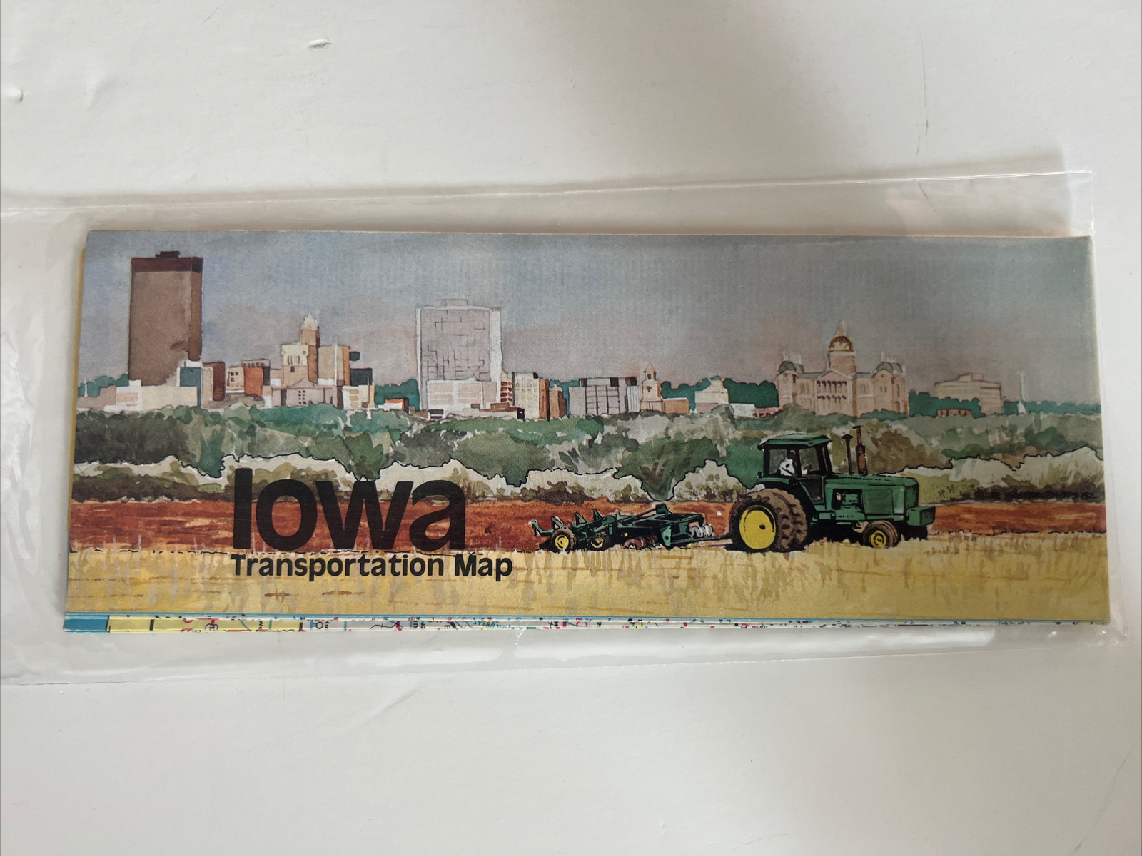 1983 IOWA State Department of Transportation Map Road Governor Branstad ...