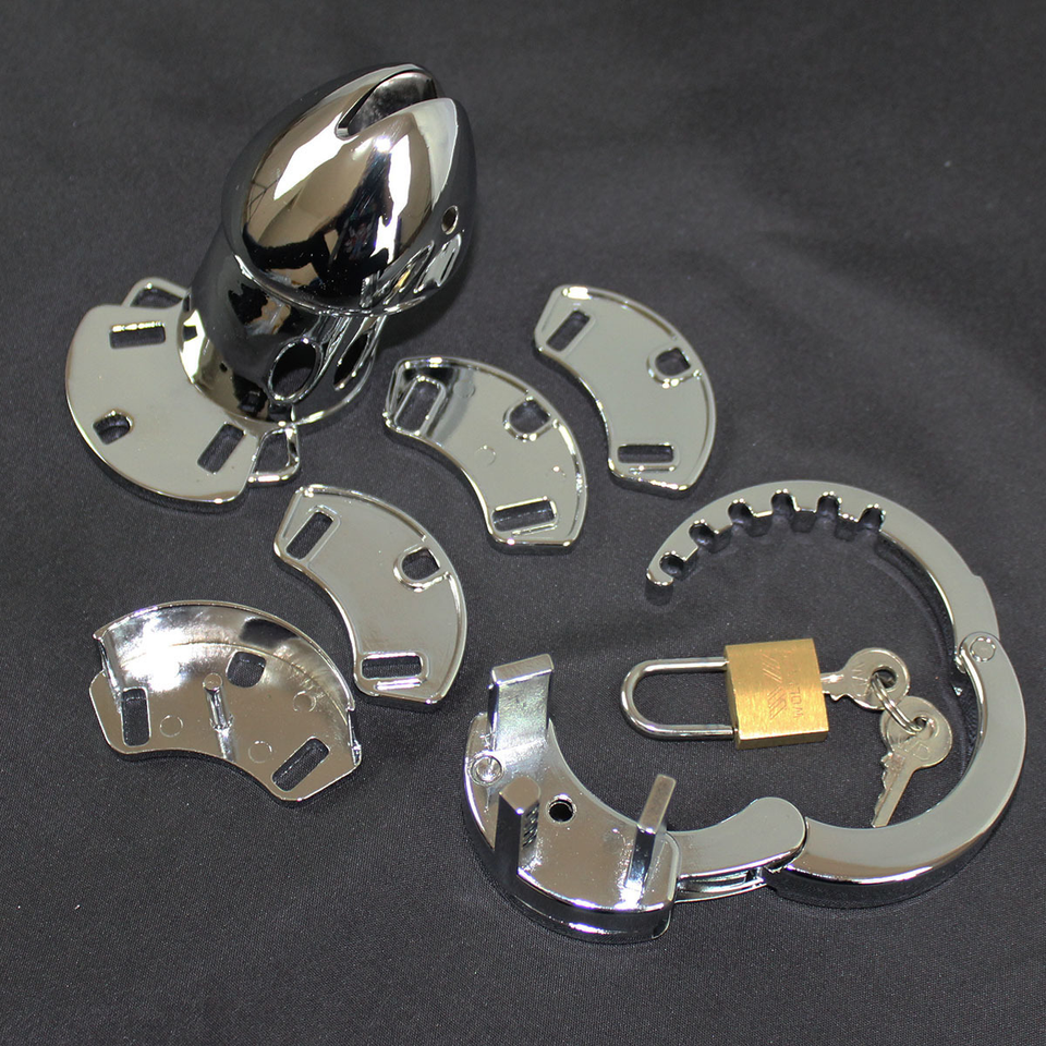 Male Chastity Cage Penis Device Lockable Rings with Padlock for Men ...