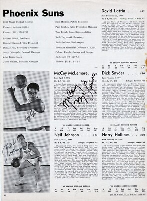 1968-69 ORIGINAL Phoenix Suns AUTOGRAPHED pages from Basketball's Best ...