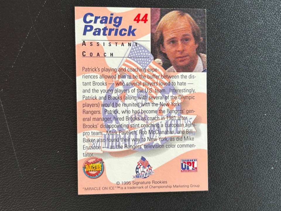 Craig Patrick 1995 Signature Rookies Auto Autograph Hockey 673/2000 C24 | eBay