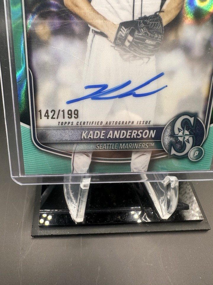 2025 Bowman Draft Kade Anderson 1st Bowman Aqua Auto /199 Clean! Color ...