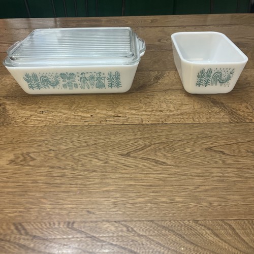 Vintage Pyrex Amish Butterprint 1.5 Qt Refrigerator Dish 503 w/Lid & 1. ...