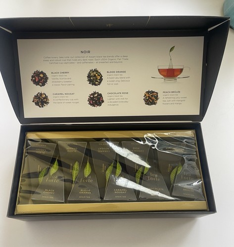 Tea Forte Noir Organic Black Teas 10 Count Pyramid Infuser Bags Exp ...