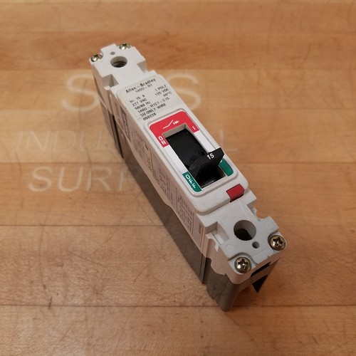 Allen Bradley 140U-H1C1-C15 Molded Case Circuit Breaker, 15 Amp, 1 Pole ...