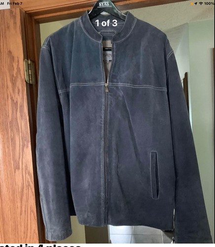 Vintage Wilsons Leather Jacket Men XL Blue Distressed Suede M Julian ...