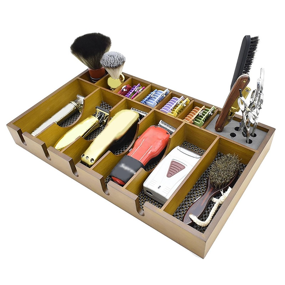 Wooden Hair Styling Tools Organizer Hair Desktop Organizer for Stylists ...