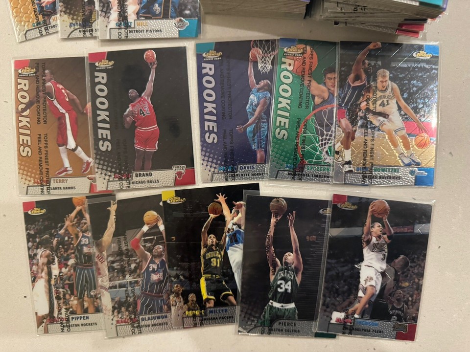 (113) 1999-00 Topps Finest Basketball Card Lot Partial Set Stars ...