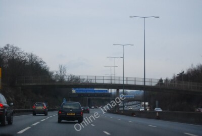 Photo 6x4 M25: footbridge near Leatherhead c2010 | eBay UK