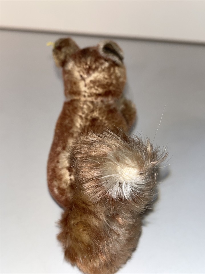 Vintage STEIFF Original Mohair PERRI Squirrel Germany Toy W/Button & Tag 4" Tall | eBay