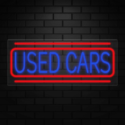 Used Cars Sign for Business Displays | LED Flex Neon | 32"W x 13"H x 1 ...