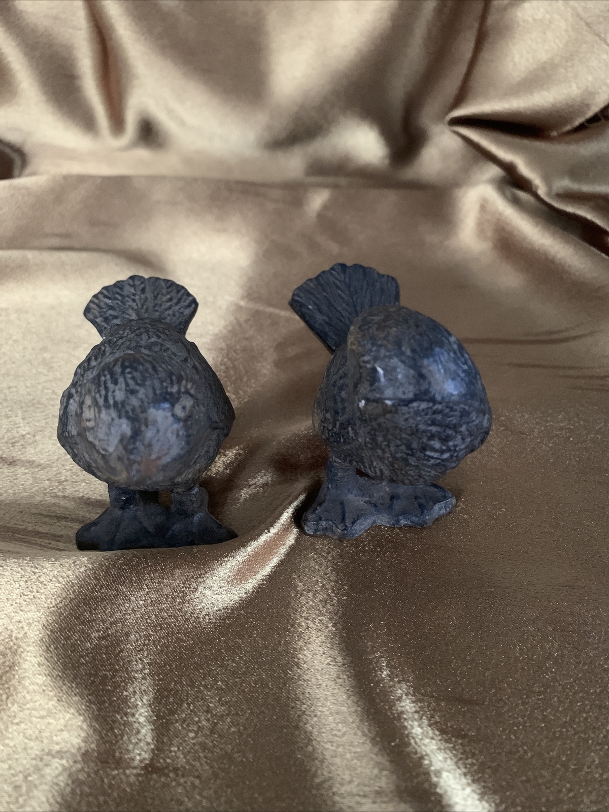 Mid Century Antique Cast Iron Birds 3 inches tall 4 … - Gem