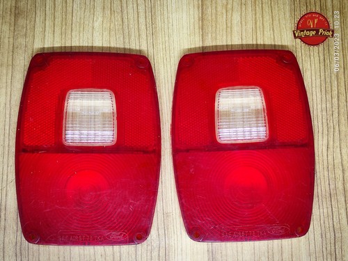 Vintage 1973-84 FORD PICKUP NOS TAIL LIGHTS PART SAE AIRST 73 TKA LENS ...